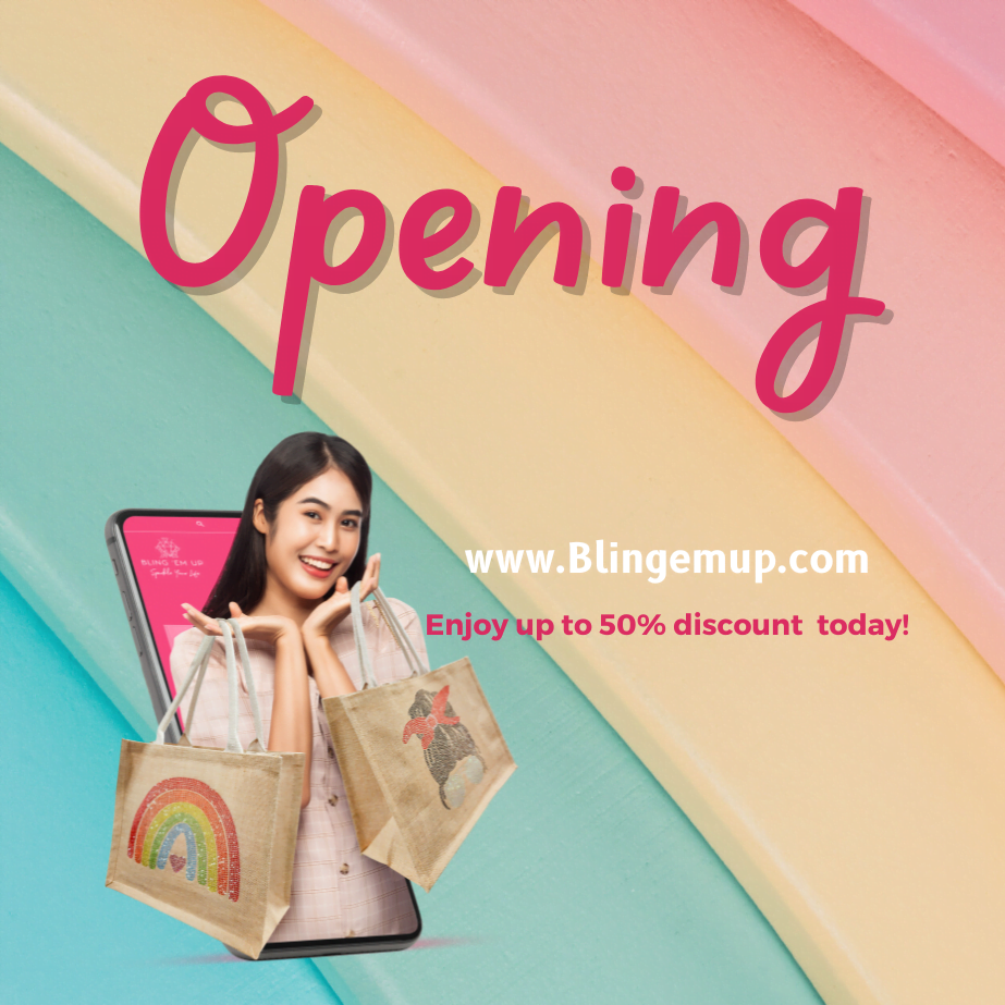 Bling Em' Up Rhinestone Bags and custom gifts made in Singapore