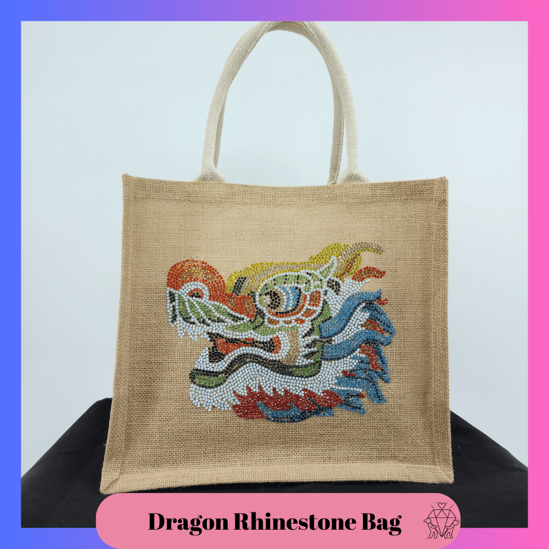 Handmade Dragon Rhinestone Bag - Personalised Gifts | Rhinestones ...
